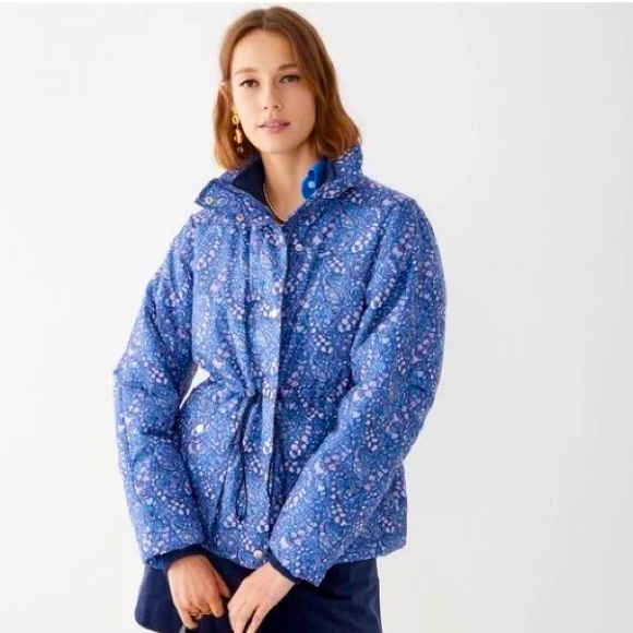 J. Crew | Jackets & Coats | J Crew Cinchedwaist Puffer Jacket In ...